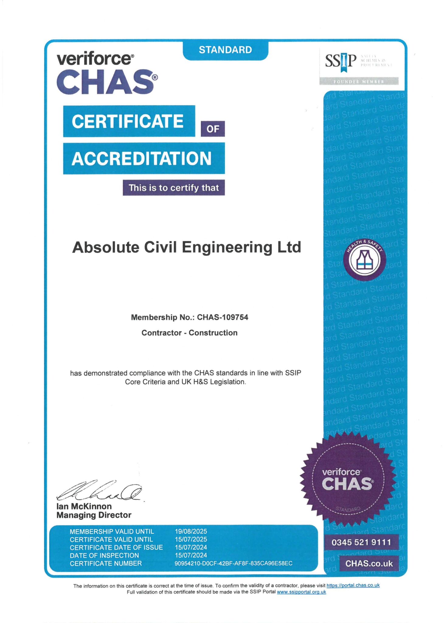 Accreditations | Absolute Civil Engineering